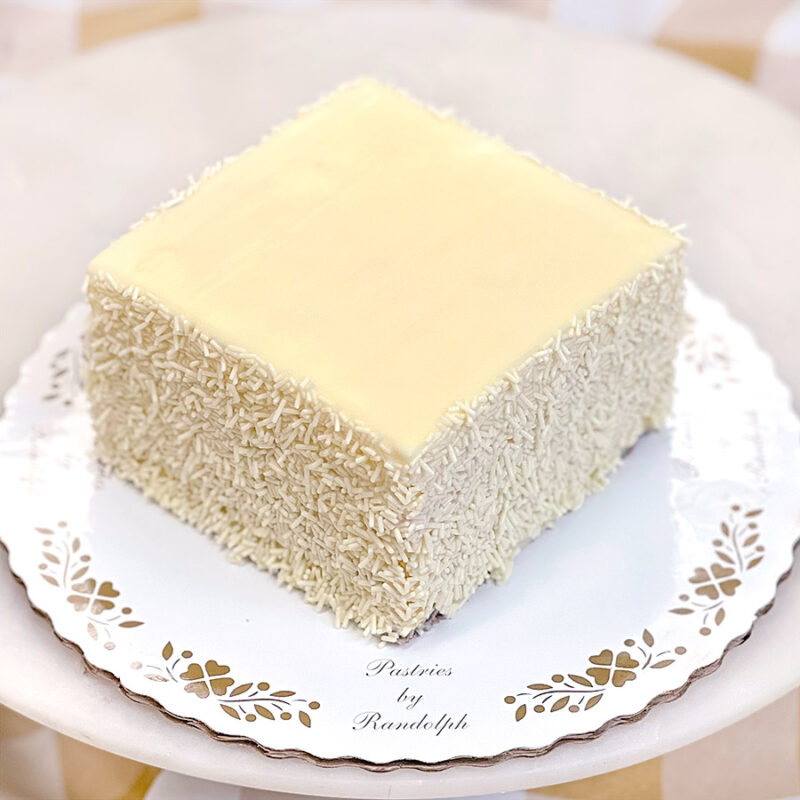 4" Raspberry Buttercream Square - Pastries by Randolph