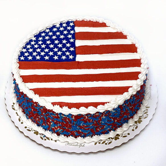 Full Coverage Piped American Flag Design - Pastries by Randolph